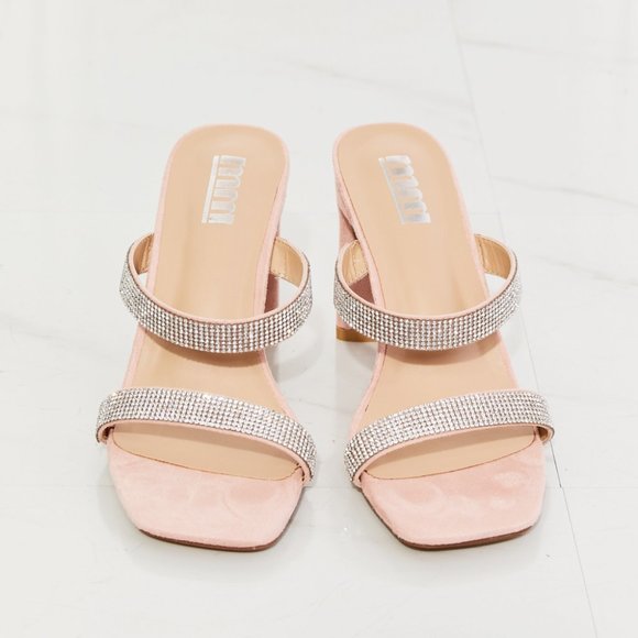 Melody | Shoes | Mmshoes Leave A Little Sparkle Rhinestone Block Heel ...